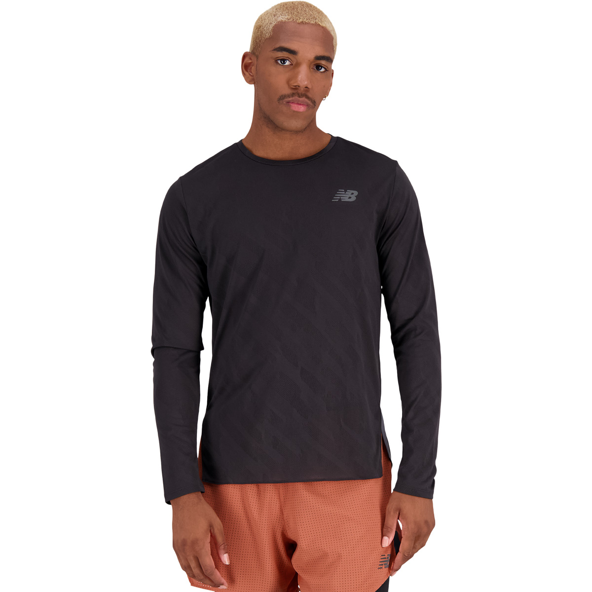 Køb New Balance Q Speed Jacquard Langærmet Løbe T-shirt Herre Black