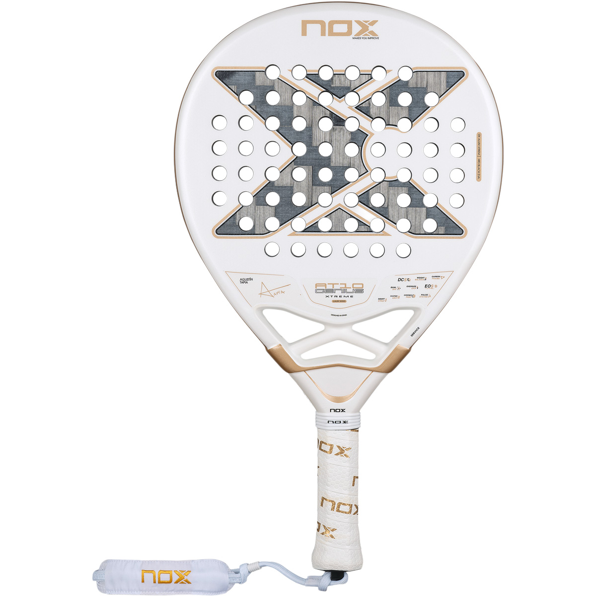 Køb NOX AT10 Genius 12K Alum Xtrem By Agustín Tapia 2026 Padelbat Ass