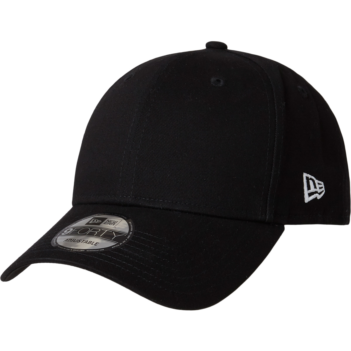 Køb New Era 9FORTY Basic Cap BLACK/WHITE