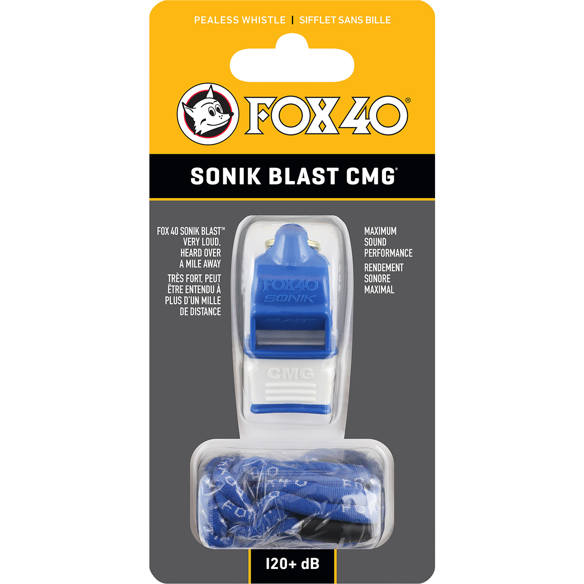 Køb Fox 40 Sonik Blast CMG Fløjte BLUE/WHITE