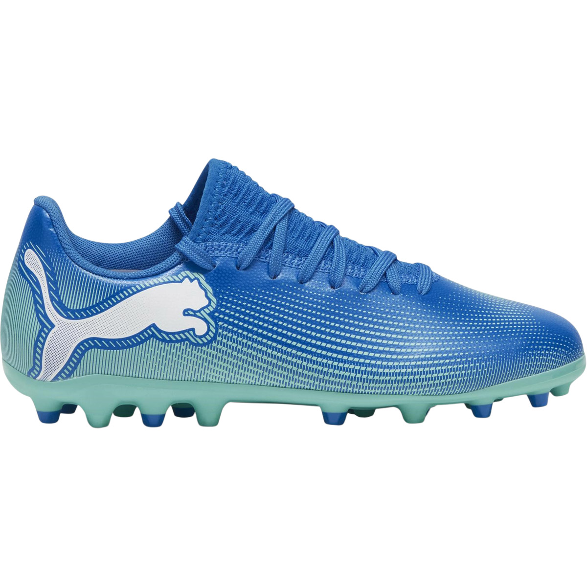 Kjøp PUMA Future 7 Play MG Fotballsko Barn i Bluemazing-PUMA White ...