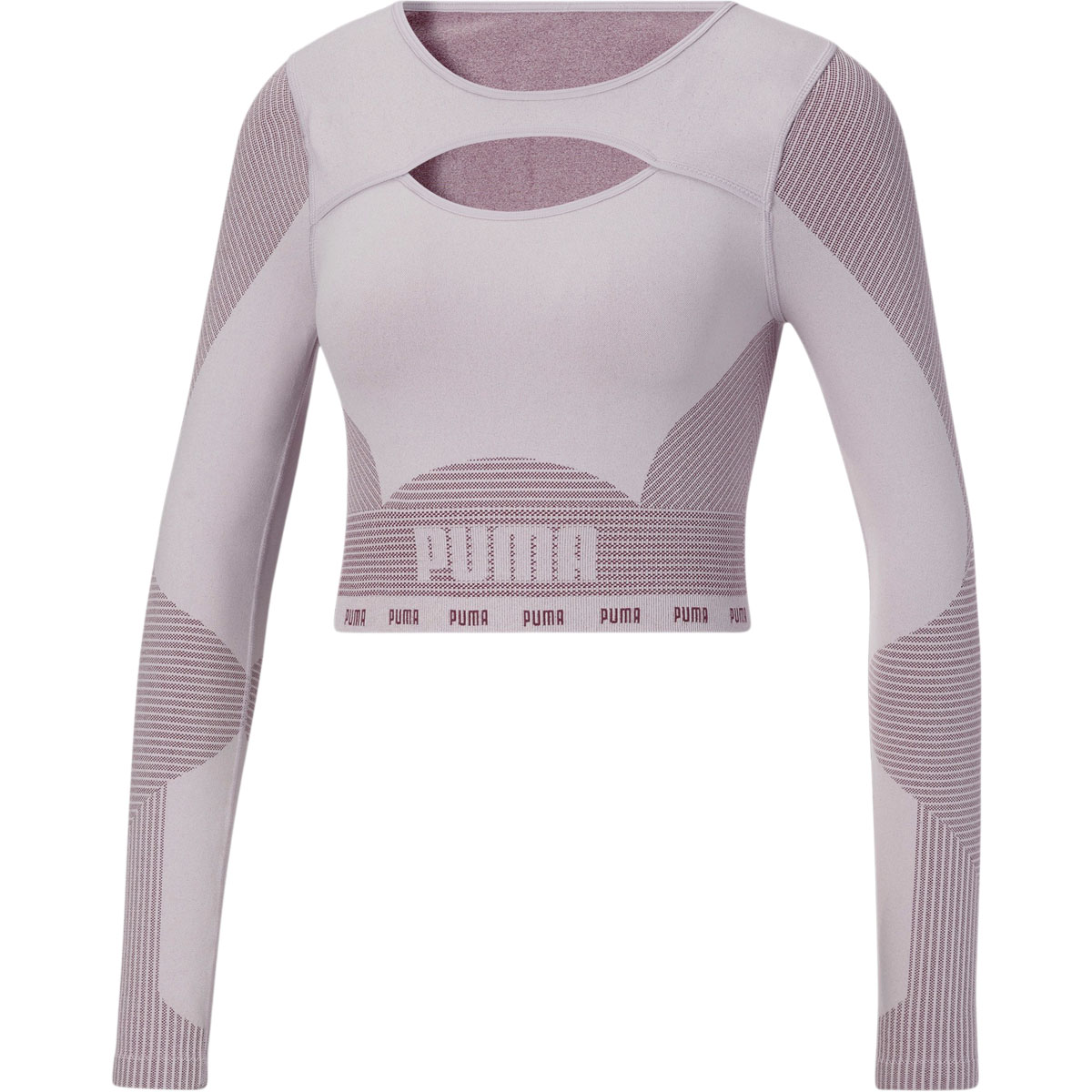 Køb Puma FormKnit Seamless Langærmet Crop Top Dame Lavender Fog-Grape Wine