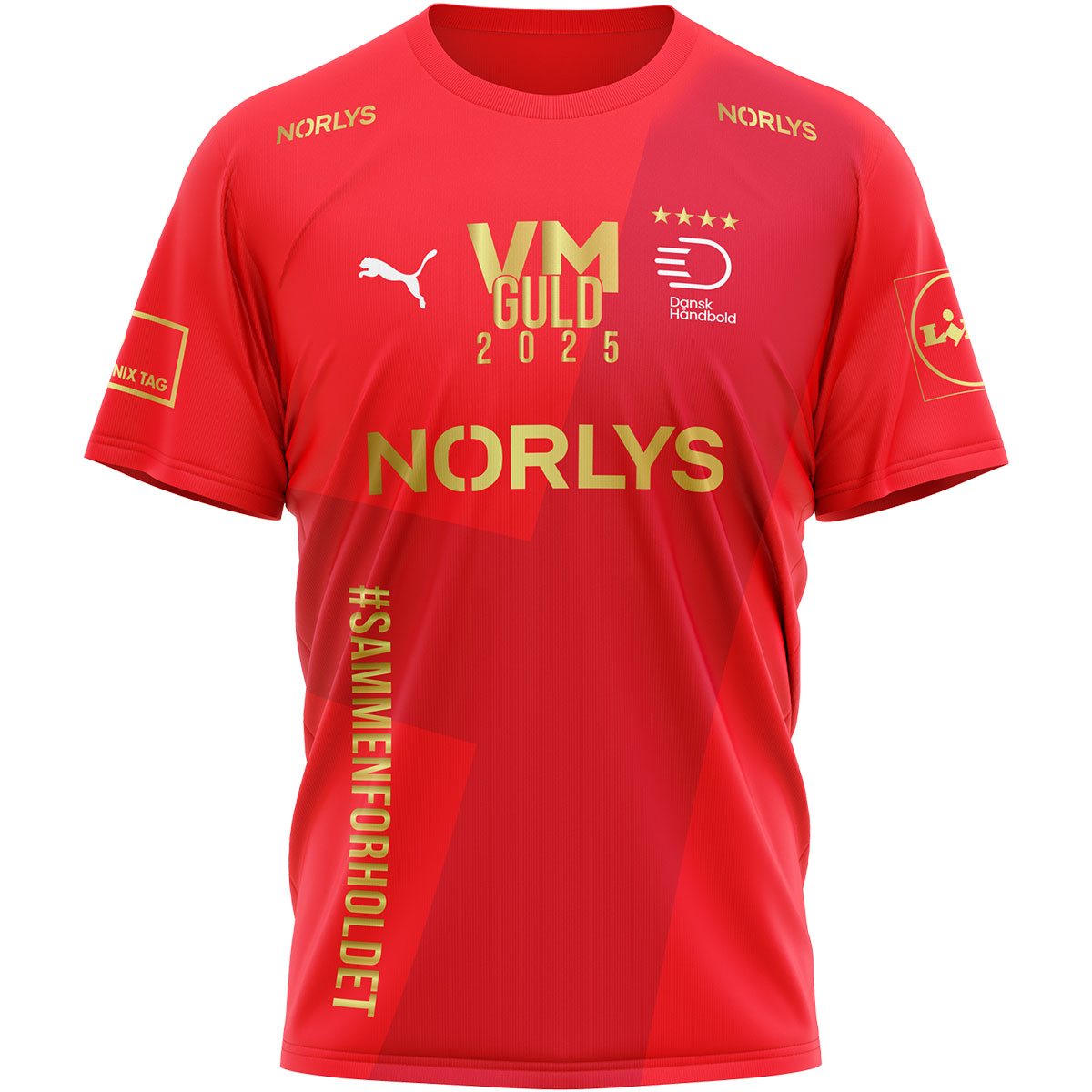 Køb DanskHåndbold PUMA Replika Fan Guldtrøje Børn Herre