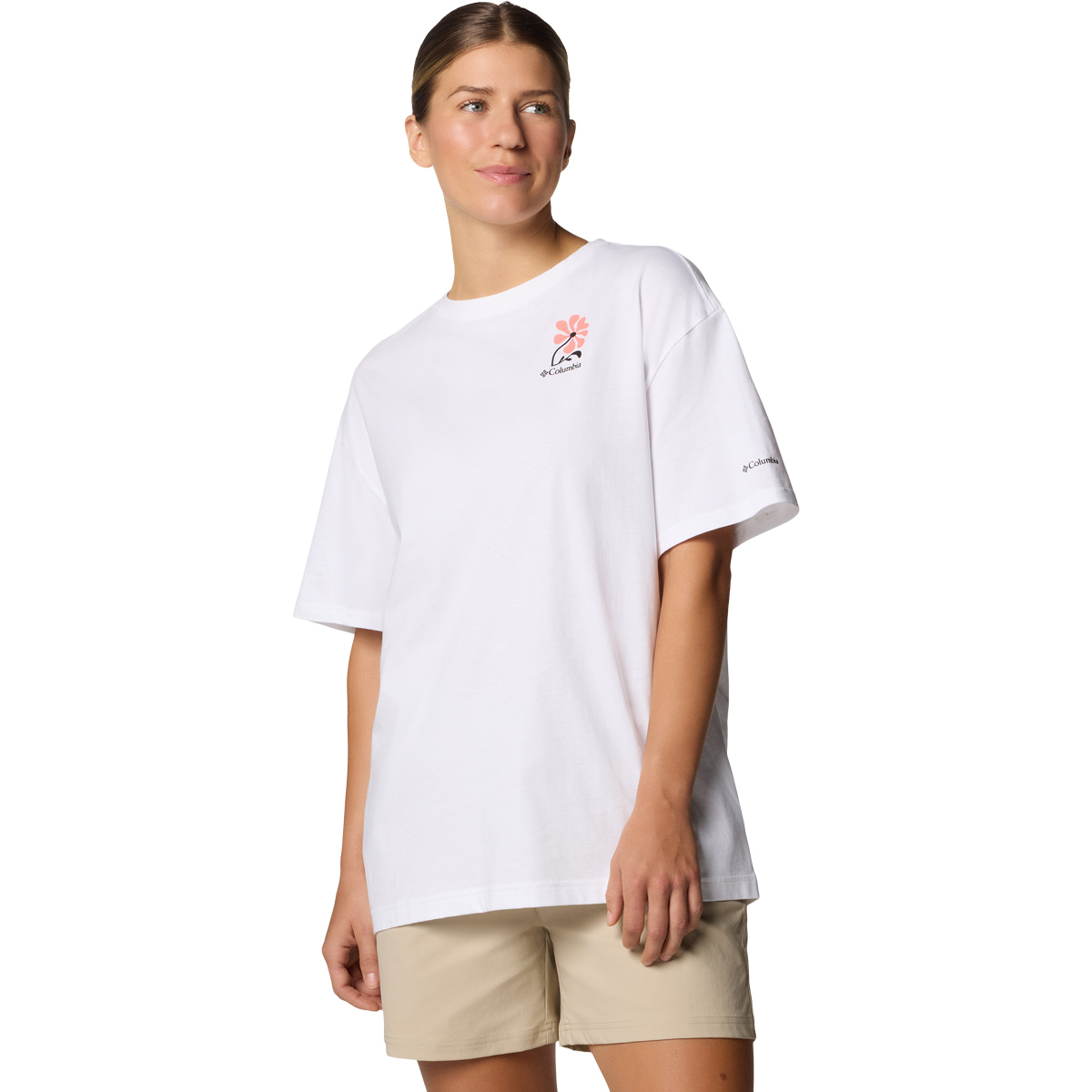 Køb Columbia Rolling Bend Graphic Oversized T-skjorte Dame White ...