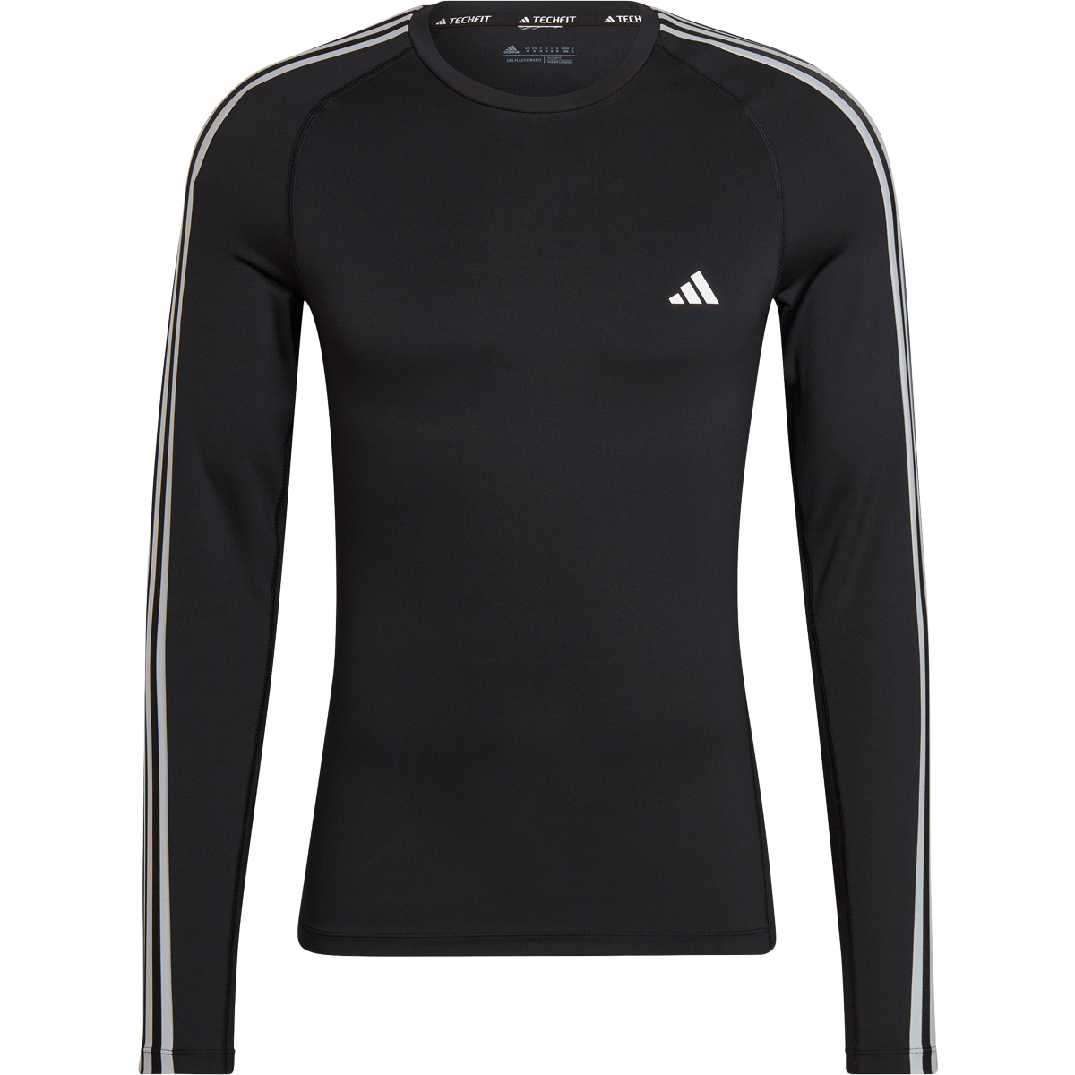 Kjøp adidas Techfit 3-Stripes Langermet Baselayer Trenings T-skjorte ...