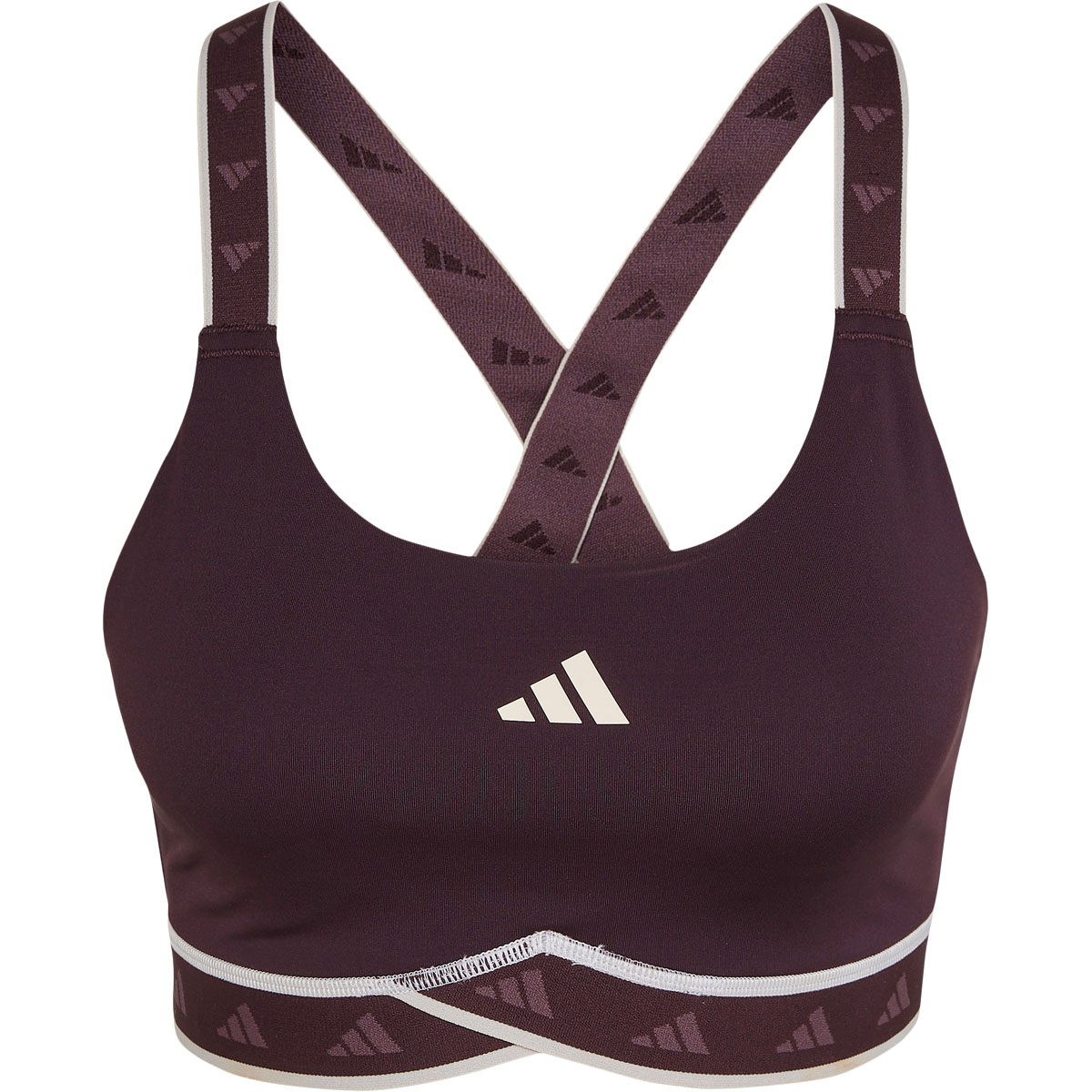 Køb adidas Techfit Powerimpact Medium Support Sports BH Dame SHAMAR/WHITE