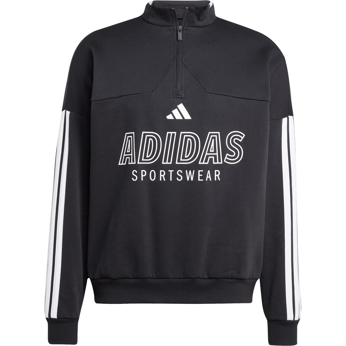 Køb adidas House Of Tiro Fleece 1/2 Zip Sweatshirt Herre BLACK/WHITE/BLACK
