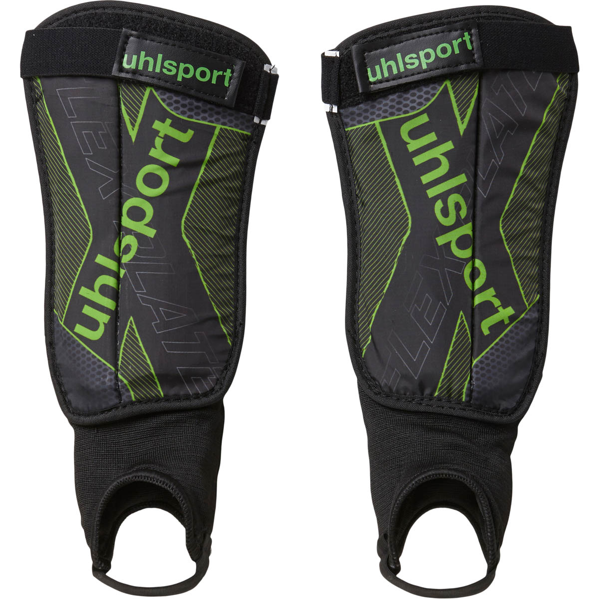 Køb Uhlsport Flex Plate Benskinner black/fluo green/silver