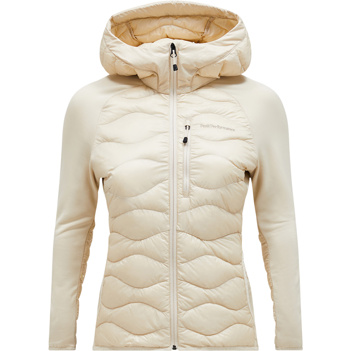 Køb Peak Performance Helium Down Hybrid Hood Dunjakke Dame SAND