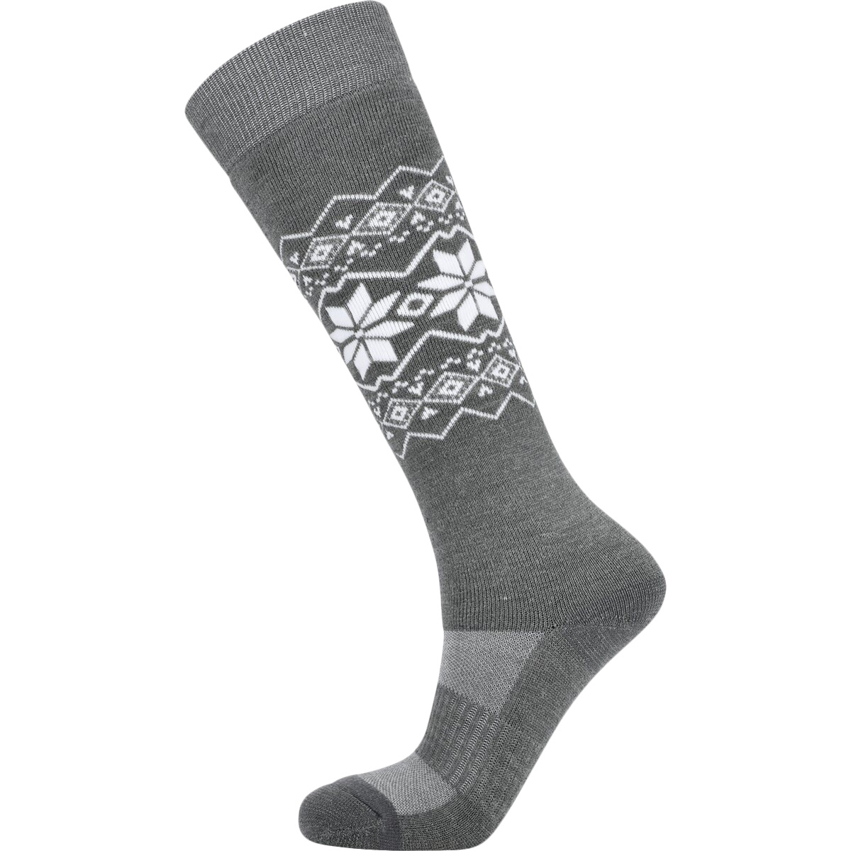 Køb Endurance Ossar Jacquard Uld Skistrømper Dame Light Grey Melange