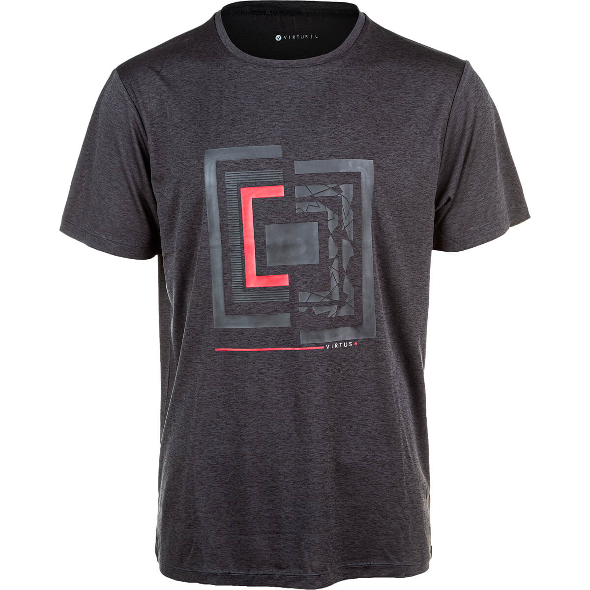 Køb Virtus Utert Teknisk Trenings T-skjorte Herre Black Melange