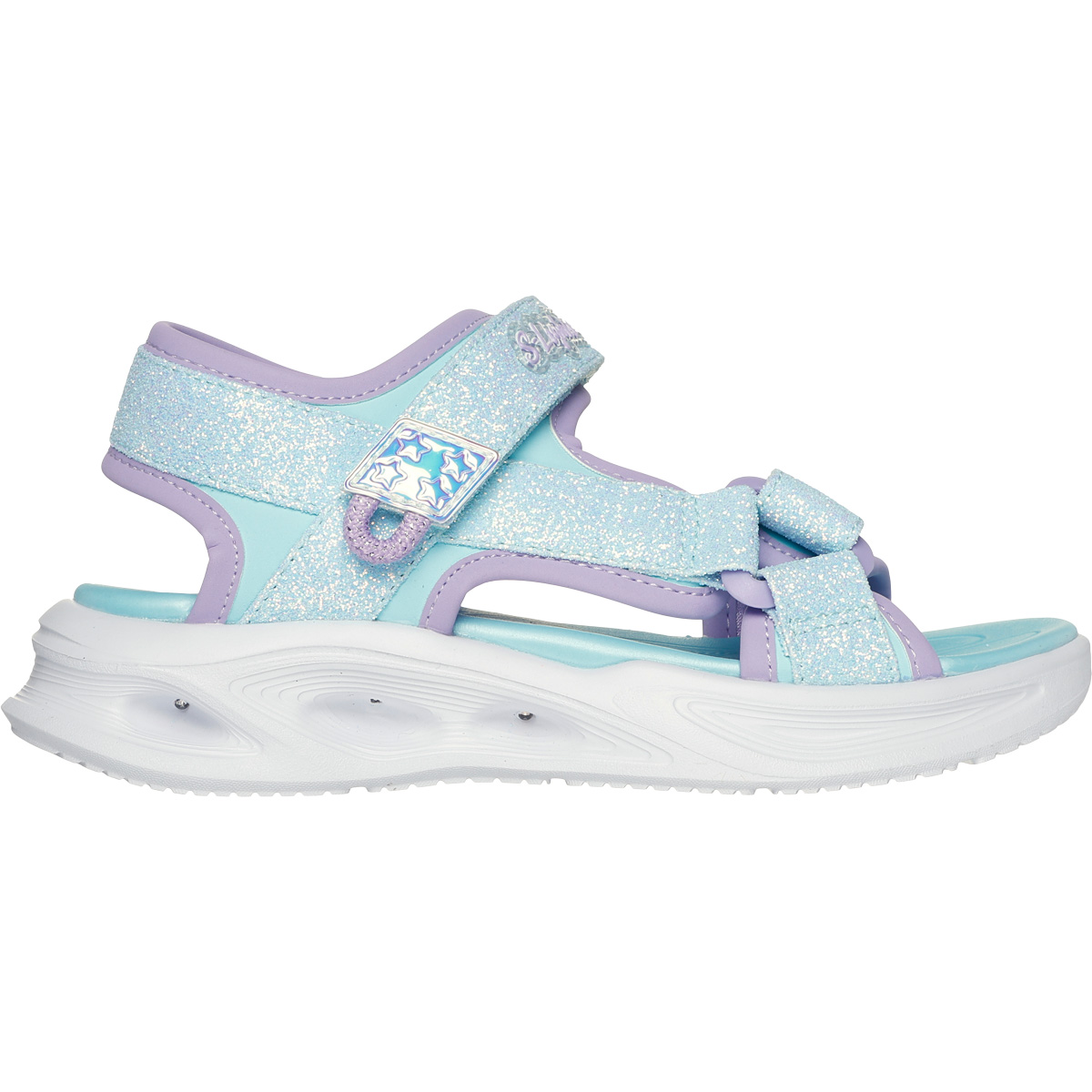 Køb Skechers Sola Glow sandaler M/Lys for barn LBLV Light Blue Lavender