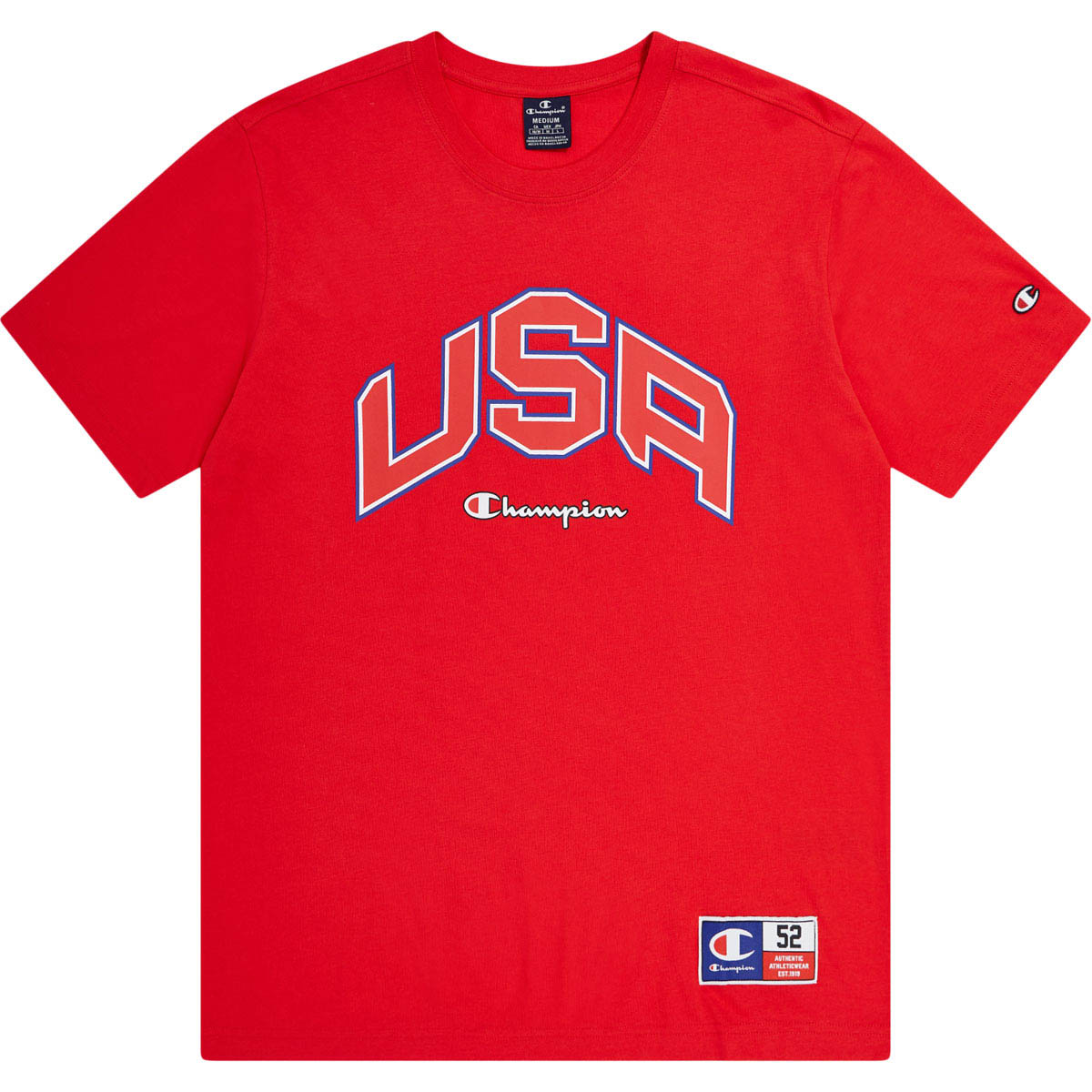 Køb Champion USA Crewneck T-Shirt Herre True Red