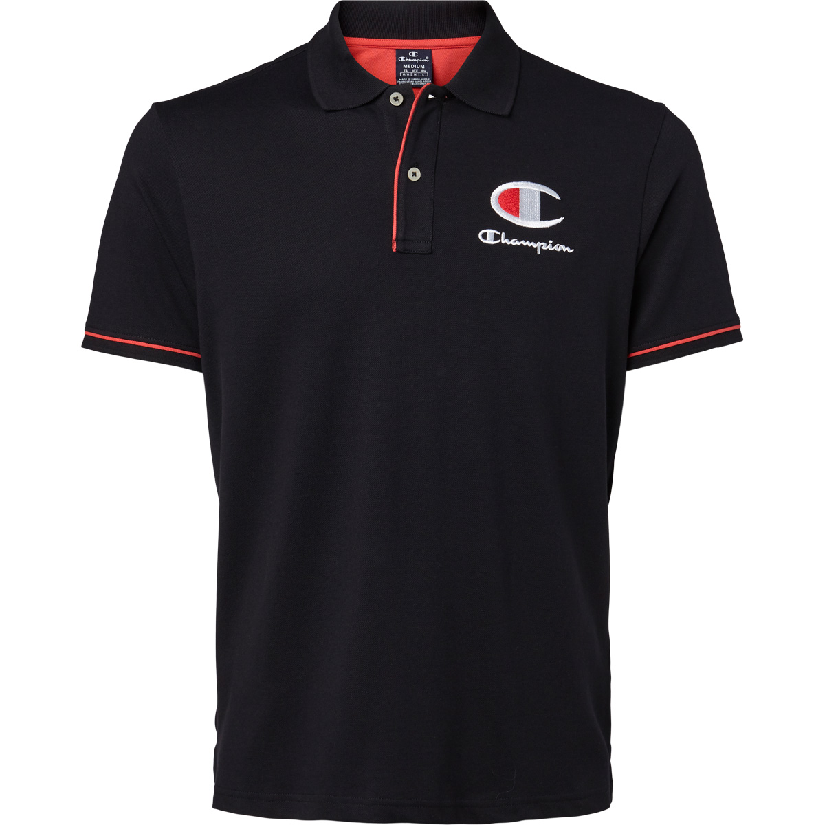 Køb Champion Logo Polo T-shirt Herre Black Beauty