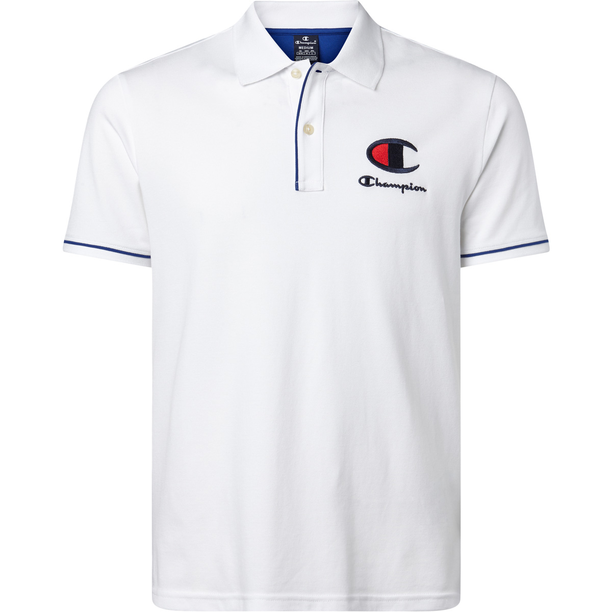 Køb Champion Logo Polo T-shirt Herre White