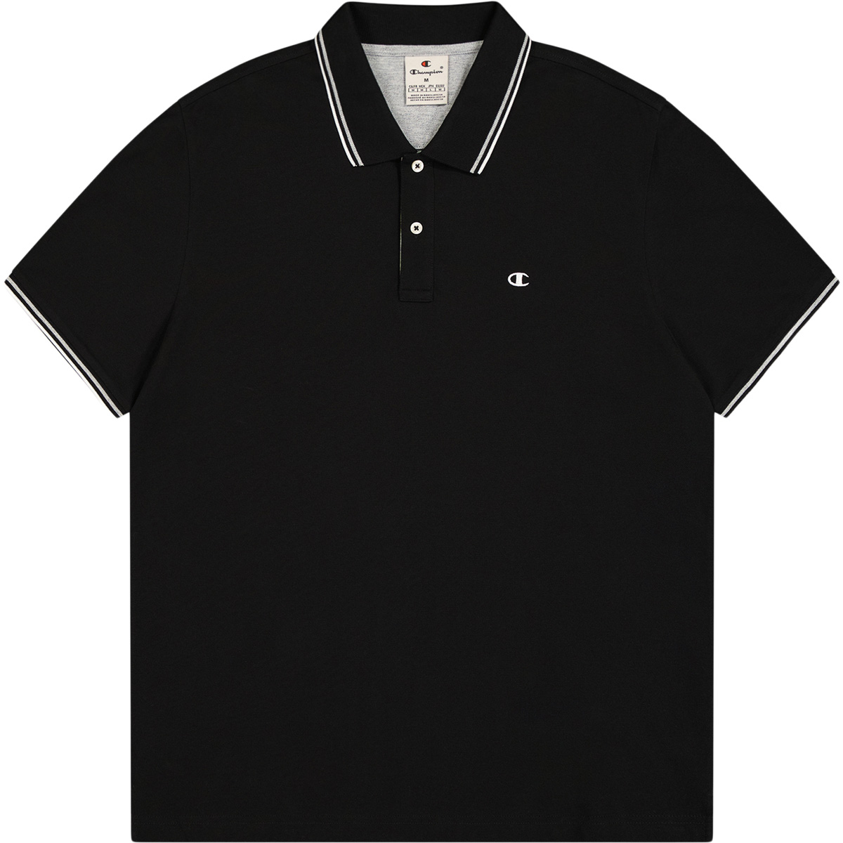 Køb Champion Logo Pique Polo T-skjorte Herre Black Beauty